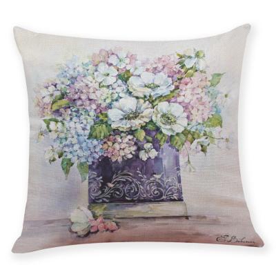 China Home Decor Printed Cushion Cover Graffi Style Throw Pillowcase Decorative Pillows Cover Flower Pillow Case for sale
