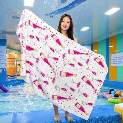 China Pink Soft Cotton Beach Towel Travel Swimming Bath Towel Yoga Office Sofa Blanket Wall Tapestry for sale