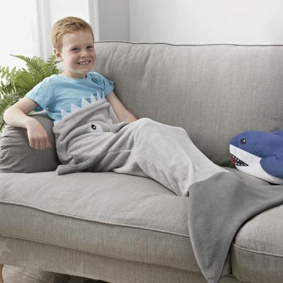 China Mermaid Tail shark Blanket for Kids Teens Adults,Plush Soft Flannel Fleece All Seasons Sleeping Blankets for sale
