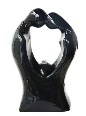 Silhouette Glossy Modern Indoor Water Fountains In White Black Color