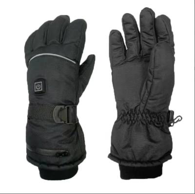 China Waterproof Heating Mittens Lithium Battery Heated Gloves Rechargeable Three-speed Temperature Control Heated Ski Mittens for sale