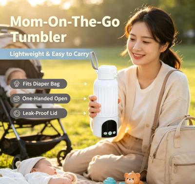 China Baby Bottle Warmer Portable USB Powered Milk Heater with Adjustable Temperature and Stainless Steel Interior for Safe Infant Feeding for sale