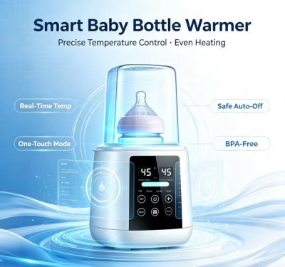 China 200W Electric Baby Bottle Warmer 30‑65℃ Temperature Control Dry Burning Protection Auto Shut‑Off Milk Warmer for Breastmilk Storage Bags Glass PP Silicone Baby Bottles for sale