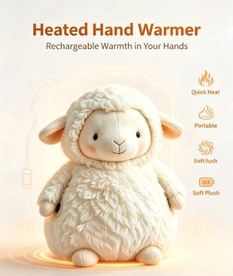 China Kids Friendly Portable Sheep Hand Warmer,Powered by USB Power Bank for Easy Carry,Soft Gentle‑Touch Fabric for Household Indoor Use,3‑Level Heat Setting 40‑50‑60℃,Long‑Lasting 6‑8‑Hour Working Time for sale