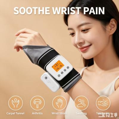 China Heated Vibration Wrist Therapy Guard | 3 Heat & Time Modes, 3000mAh USB Charging Heating Wrist Support Brace for Wrist Soreness, Tenosynovitis & Arthritis Relief for sale