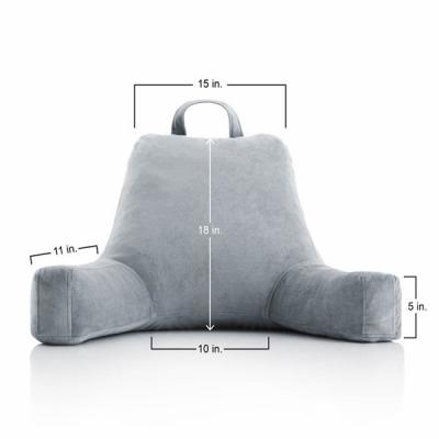 China Heating Shredded Foam Reading Pillow , Electric Bed Rest Pillow With Arms for sale