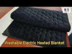 Double Layer Washable Electric Heated Blanket Polyester Velvet Soft