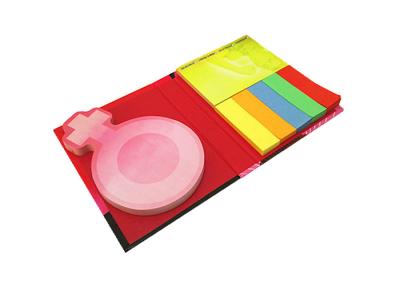 China Custom Sticky Notes Die Cut Hardcover Post Its Self-adhesive Memo Pads and Color Strips for Creative and Fun Note Taking for sale