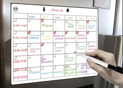 China Monthly Planner Koelkast 17X12 Inch Magnetische Perpetual Calendar Custom Magnetische Notepads Te koop
