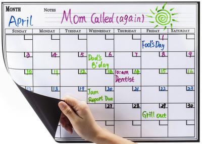 China Monthly Planner Koelkast 17X12 Inch Magnetische Perpetual Calendar Custom Magnetische Notepads Te koop
