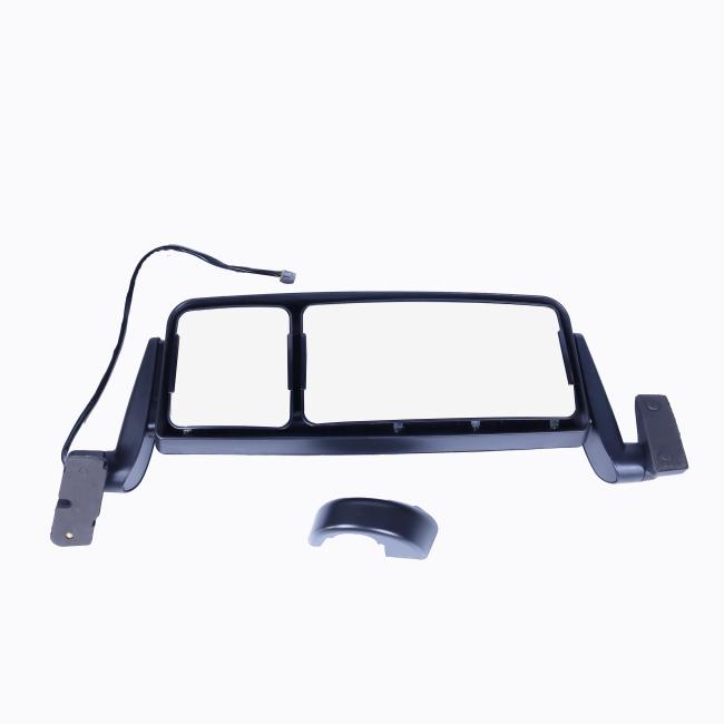 Side view of Foton Auman truck mirror assembly showing mounting hardware