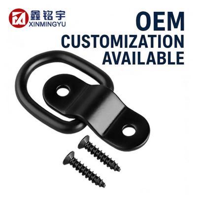 China Heavy Duty D-Ring Tie Down Anchor with 1" × 1-3/8" Inner Clearance and 2-1/4" × 3/4" Mounting Bracket for Secure Cargo Fastening for sale