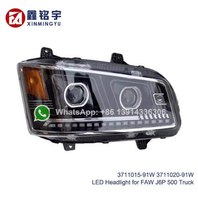 China FAW J6P 500 LED Truck Headlights High Beam Dual Lens Replacement 3711015-91W 3711020-91W for sale
