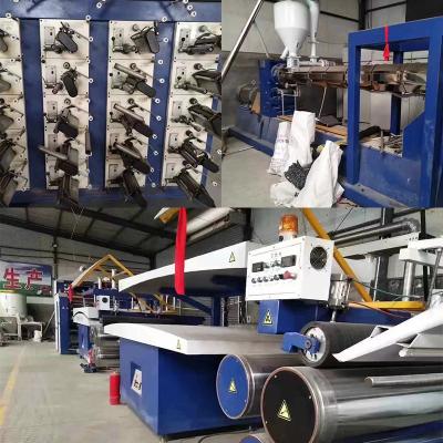 China 1.3M 90KW Second Hand Plastic Drawing Machine PP Polypropylene Flat Yarn Tape Extrusion Line for sale