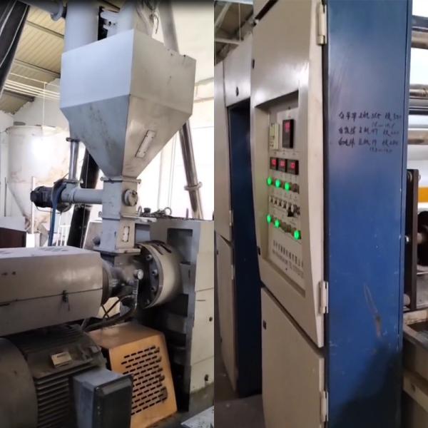 Quality Used 60-2000tex Plastic Extruding Flat Film Stretching Machine 1.5M for sale