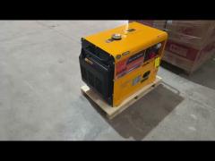 Silent 7kw Diesel Generator Set Portable  Air Cooled Customizable 220V 380V Single/Three Phase