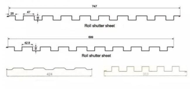 Steel Frame Roller Shutter Door Machine Cr12 Mov Cutting Tool Material