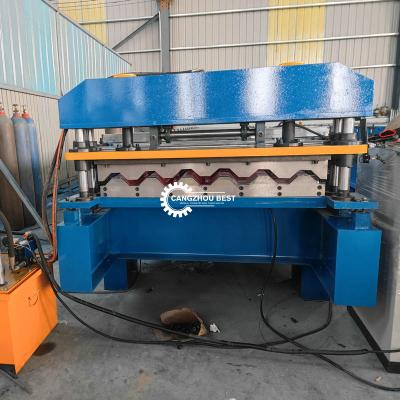 China Plc Floor Deck Roll Forming Machine Steel Sheet Profile Roofing Panel Making for sale