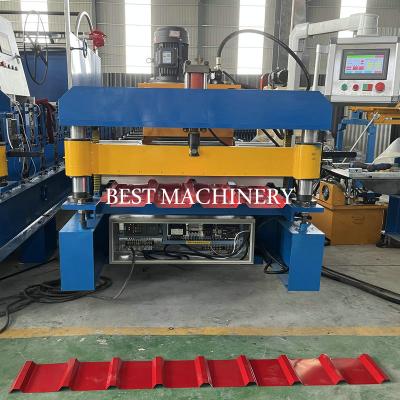 China Yx750 PLC Roofing Sheet Roll Forming Machine For Color Steel Profile for sale