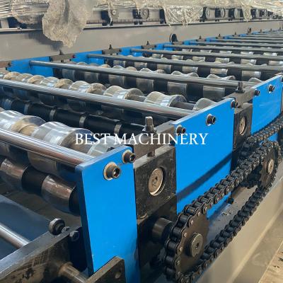 China Yx750 PLC Roofing Sheet Roll Forming Machine For Color Steel Profile for sale