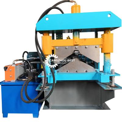 China Steel Roofing Sheet Ridge Cap Roll Forming Machine PLC Control for sale