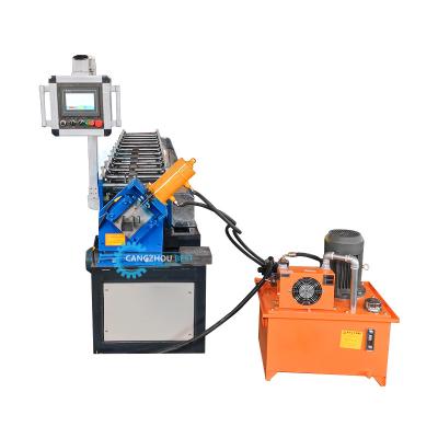 China Steel Profile Stud Track Gutter Roll Forming Machine Non Stop Cutting for sale