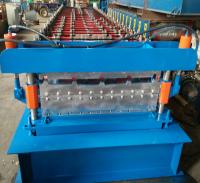 China 2 Layer GI Roofing Sheet Roll Forming Machine Trapezoidal Corrugated Two Profiles for sale