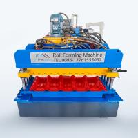 China Glazed Tile Double Layer Roofing Sheet Roll Forming Machine with High Precision Counter for sale