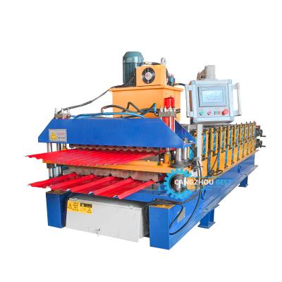 中国 1000mmコイル幅 IBRシートゴラゴラステールプロファイル ダブルレイヤロール形成機 販売のため