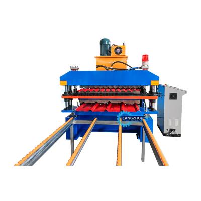 China Máquina de formación de dos perfiles en un solo rollo de cubierta de doble capa de metal 5.5 kW de potencia for sale