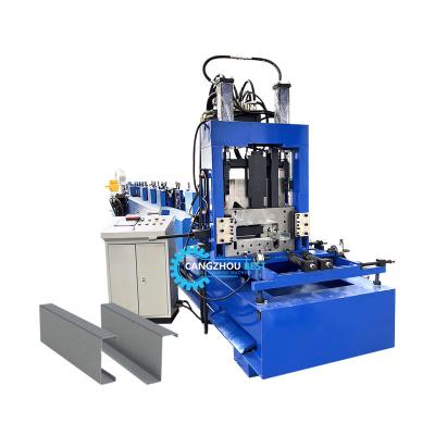 China Automatically Czu Purlin Hydraulic Punching And Cutting Roll Forming Machine for sale