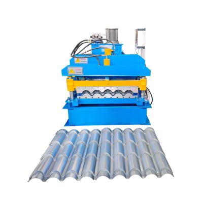 Chine 8.5kw Steel Glazed Roof Tile Roll forming machine et machine de fabrication de tôles de toit à vendre