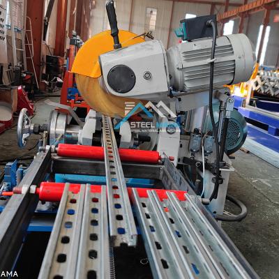 China Heavy Duty Gear Box Transmission Solar Rack Unistruct C Channel Roll Forming Machine for sale