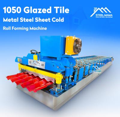 China 3.5T Transmissão de cadeia 1000 mm Roof Tile Roll Forming Machine à venda