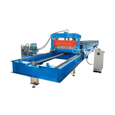 China PLC Control System Floor Deck Roll Forming Machine 1250mm Width For Decking Sheet Fabrication for sale
