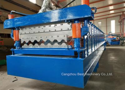 China 1" Chain Driven Double Layer Roll Forming Machine For Warehouses / Garages for sale