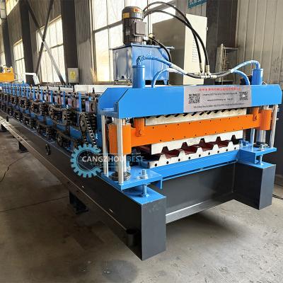 中国 波紋型トラペゾディアル 双層鋼プロファイル製造 ロール 形成 機械 販売のため