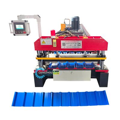 中国 自動切断 水力型 カラー 鋼 IBR 屋根シート ロール 形成 機械 販売のため