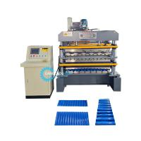 China Color Steel PLC Control Three Function Triple Layer Rooing Sheets Profile Roll Forming Machine for sale