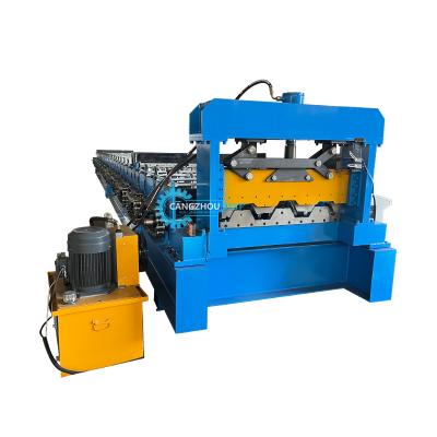 China Floor Deck Roll Forming Machine 1250mm PLC Control 22kw for sale