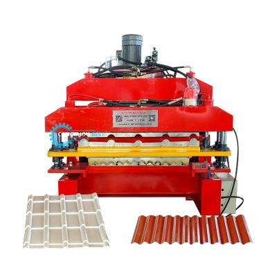 China Euro Tile Roofing Sheet Roll Forming Machine 0.4-0.6mm Steel for sale
