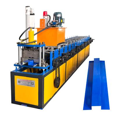China Galvanized Steel Profile PLC Control Hydraulic Cutting K Gutter Making Roll Forming Machine for sale