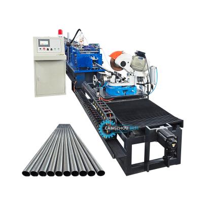 China Steel Profile Galvanized Flying Cutting Laser Welding Round Pipe Making Roll Forming Machine for sale