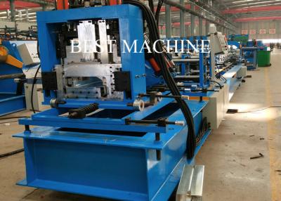 China Auto Change Size Purlin Roll Forming Machine Metal Structure 2 Years Warranty for sale