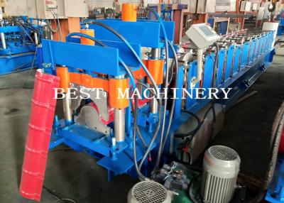 China Best Glazed Roof Ridge Cap Roll Forming Machine 3KW 12m/min Production for sale