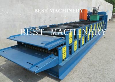 China Automatic Corrugated Roof Panel Roll Forming Machine PLC Control System for sale