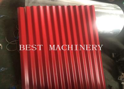 China PPGI Steel Two Layer Corrugated Roof Sheeting Machine , Roof Sheet Rolling Machines for sale
