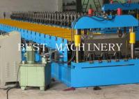 China Floor Galvanized Steel Decking Panel Roll Forming Machine PLC Control System for sale
