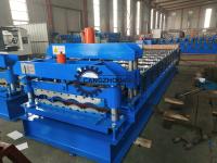 China PPGI / GI Material Steel Tile Roll Forming Machine PLC Control With Fast Speed for sale