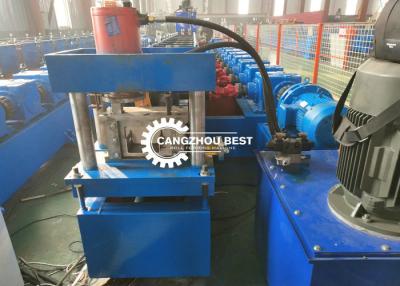 China Hydraulic U Post Highway Guardrail Roll Forming Machine Crash Barrier Support Cold Iron Sheet for sale